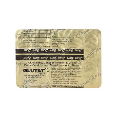 Glutat Tablet 10 Uses Side Effects Price Dosage PharmEasy
