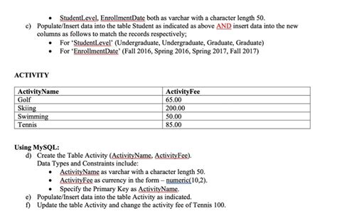 solved 3 using sql create tables instructions follow important refer chapter 7 review follow