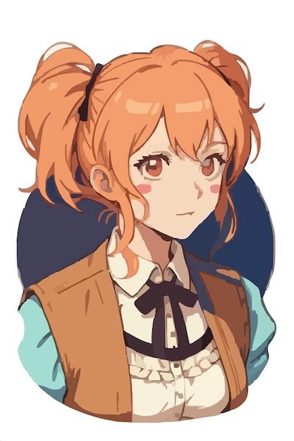 La Chica Con El Cabello Rosa Se Llama Anime Vector Premium