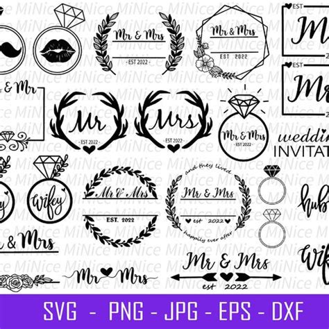 Mr And Mrs SVG Mr Mrs Split Monogram SVG Wedding Cricut Etsy Canada