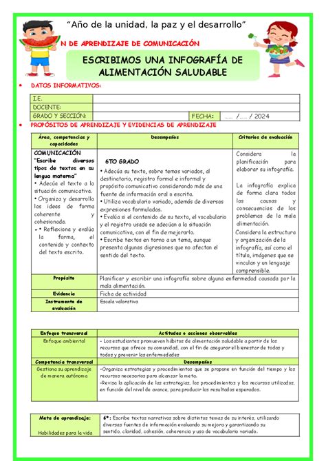 SES Viern Comun Escribimos UNA Infografía DE Alimentación Saludable