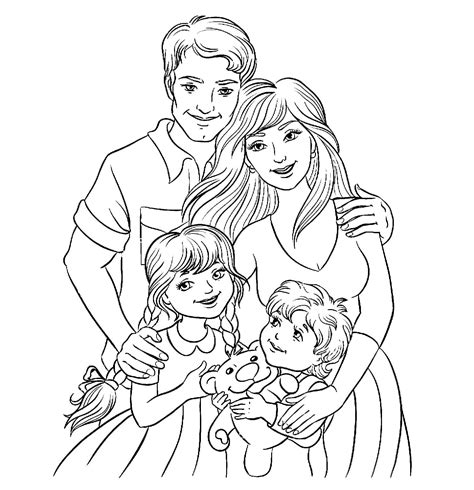 Coloriage Famille à imprimer sur ColoriageEnfant