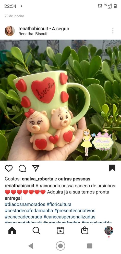 Pin De Lizandra Barbosa Em Canecas Enfeites De Biscuit Canecas