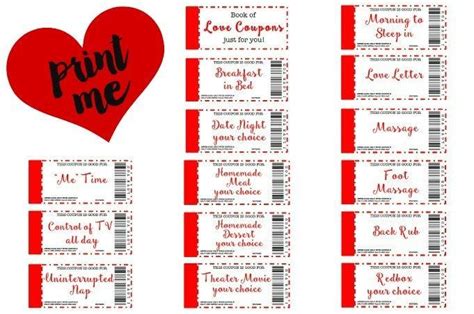 Love Coupons The Perfect Gift Free Printable Beyond Committed