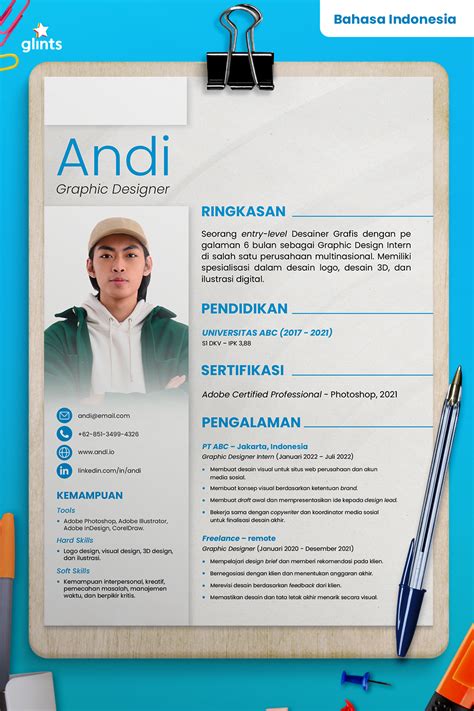CV Kreatif Definisi Tips Membuat Dan Template Gratis
