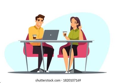 Dos Personas Hablando Dibujando
