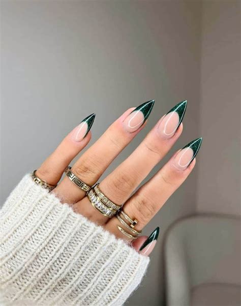 25 Gorgeous Green French Tip Nails You Ll Love