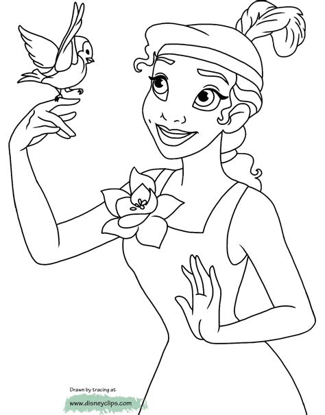Free Printable Princess Tiana Coloring Pages Princess Tiana Coloring