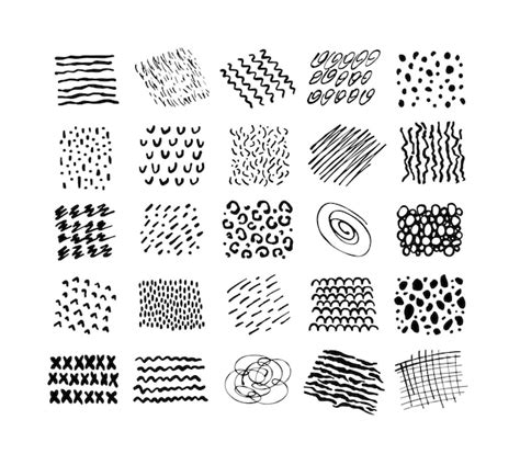 Linhas e rabiscos de tinta preta doodle traçados de pincel de rabisco