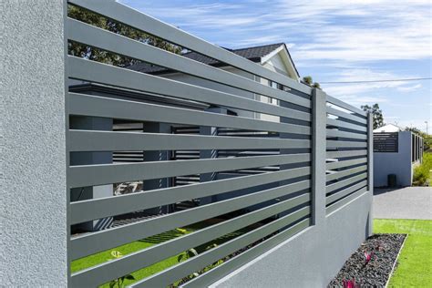 Aluminium Slat Fencing Aluminium Slat Gates R R Fencing Perth