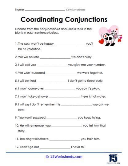 Conjunctions Worksheets 15 Worksheets Worksheets Library