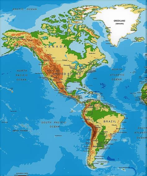 A O Nuevo Cache Condici N Mapa Fisico Politico De America Completo Al
