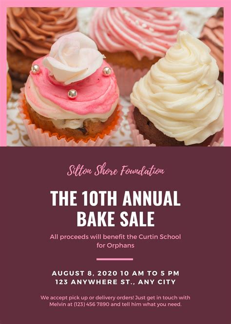 Customize 33 Bake Sale Flyers Templates Online Canva