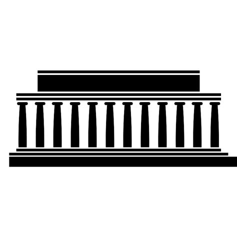 Lincoln Memorial Building Clipart