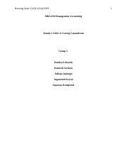 Wendys Case Analysis Draft Paper Docx Running Head CASE ANALYSIS 1
