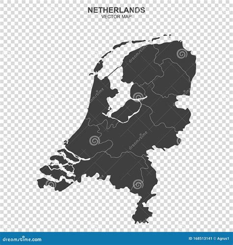 Mapa Político De Los Países Bajos Aislado En Un Contexto Transparente