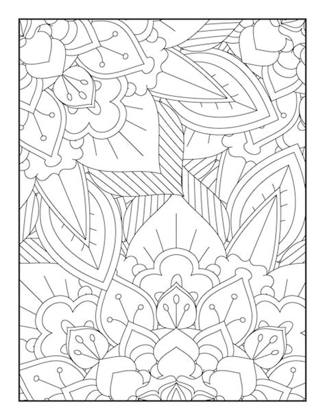 Pages De Livre De Coloriage Pour Adultes Livre De Coloriage Floral