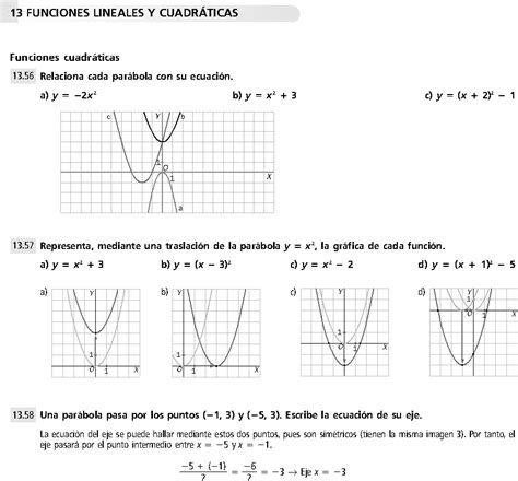 Funciones Lineales Y Cuadraticas Ejercicios Resueltos De Secundaria