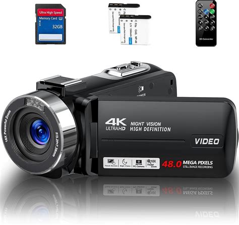 Videokamera K Camcorder Hd Mp Ir Nachtsicht Vlogging Kamera F R