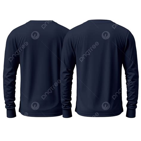 Mockup Kaos Lengan Panjang Angkatan Laut Dengan Tampilan Depan Dan
