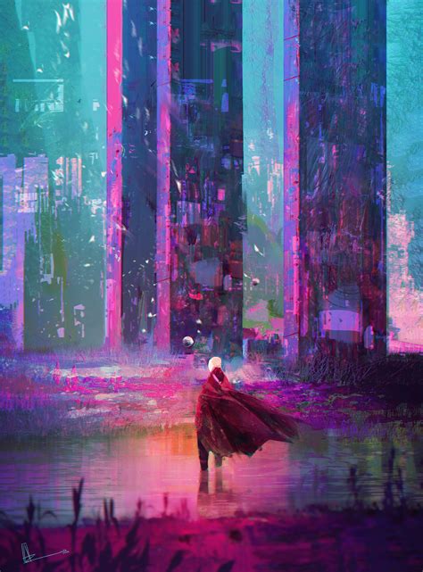Fondos de pantalla Obra de arte arte digital neón 1478x2000