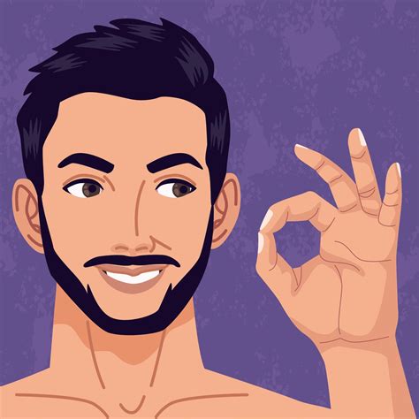 Bearded Naked Man Vector Art At Vecteezy