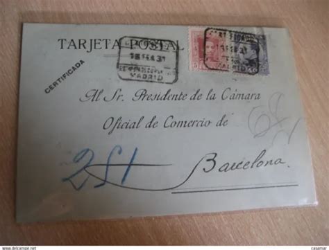 MADRID 16 FÉV 1931 To Barcelone Baie De Ia Chemins De Fer Nord
