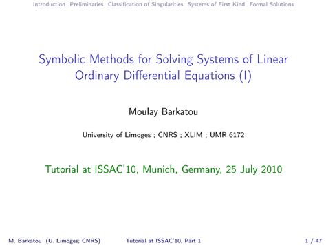 pdf symbolic methods for solving systems of linear ordinary differential equations