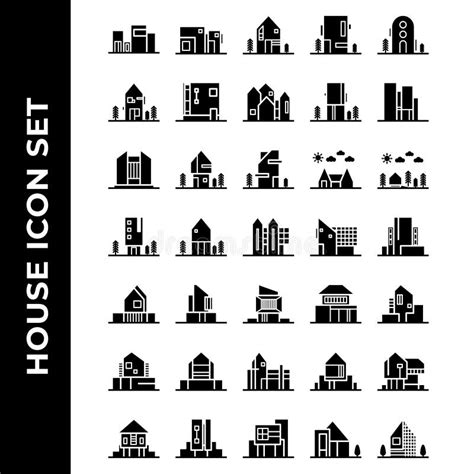 Architecture Symbol Icon Set Include Pad Footing Structure Stepped
