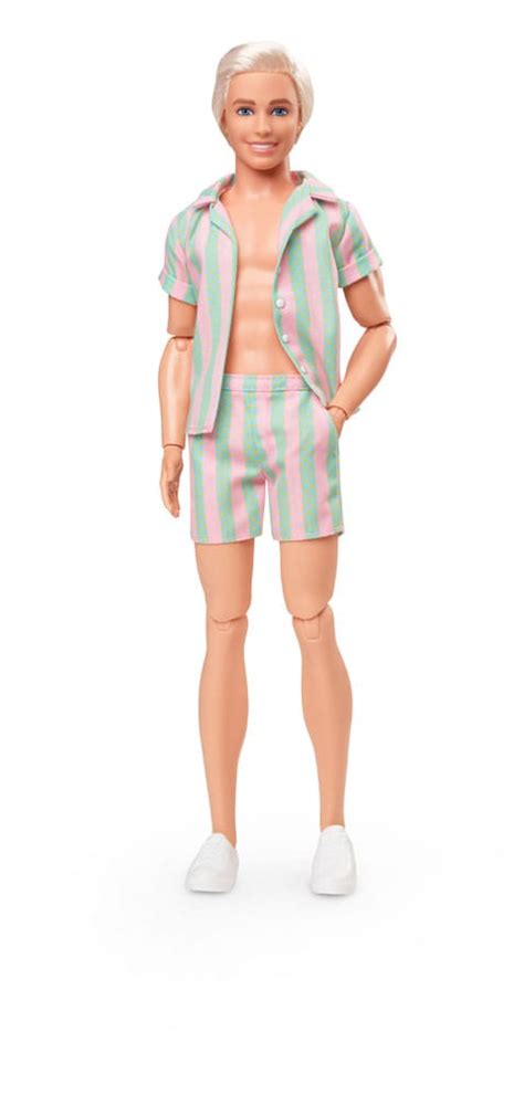 Muñeca Ken Wearing Pastel Striped Beach Matching Set Barbie The Movie