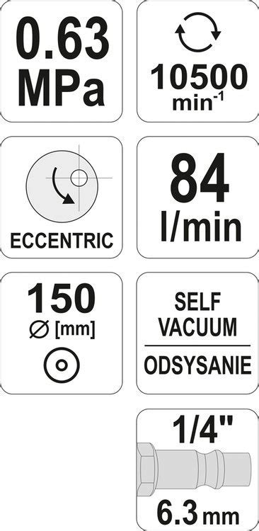 Szlifierka mimośrodowa 150mm pneumatyczna Yato