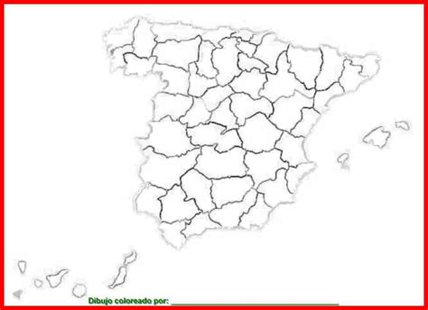 LAMINAS PARA COLOREAR COLORING PAGES Mapa y Bandera de España para