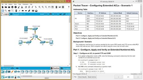 4 1 1 10 Packet Tracer Configuring Extended ACLs Scenario 1 YouTube