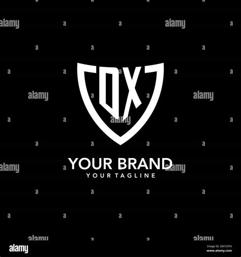 DX Monogram Initial Logo With Clean Modern Shield Icon Design