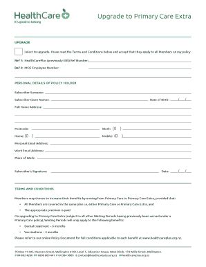 Fillable Online Cdn Flightdec Userfirst Co Upgrade To Primary Care