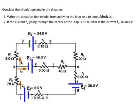 Consider The Circuit Depicted In The Diagram 1 Write The Equation That