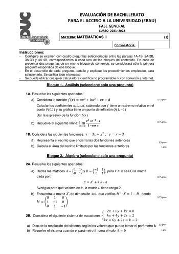Ex Menes De Ebau De Matem Ticas Ii Del Descargar Ex Menes