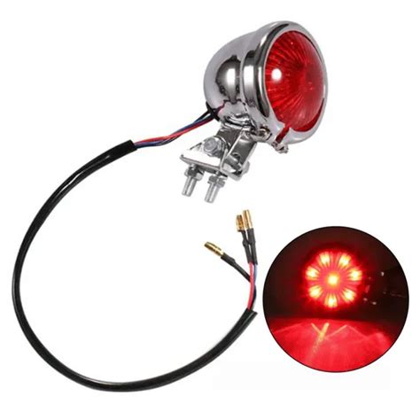 MONTURE UNIVERSELLE 12V Chrome Feu Arri Re Pour V Lo Bobber Chopper VTT