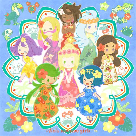Lillie Lana Mallow Mimikyu Acerola And 17 More Pokemon And 1 More