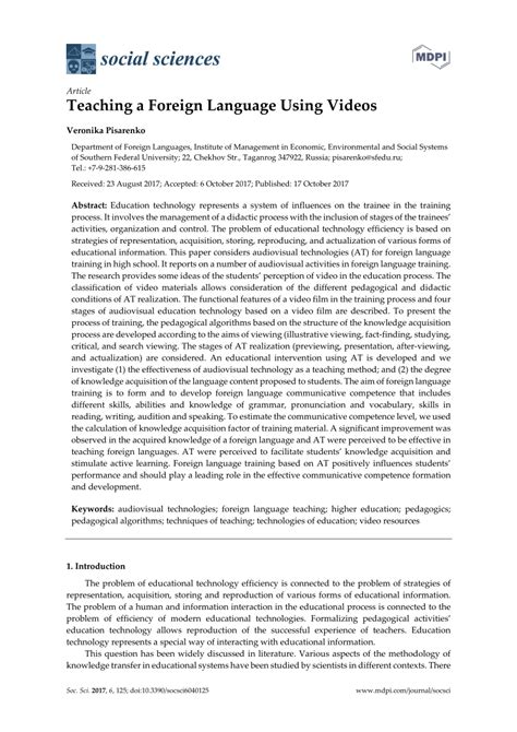pdf teaching a foreign language using videos