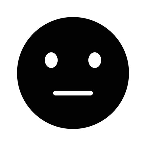 Expressionless Neutral Emoji Icon Design Ready To Use Vector