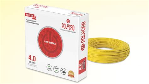 Polycab Wire 4 SQ MM FRLF Single Core Multi Stands 180 Meter Yellow
