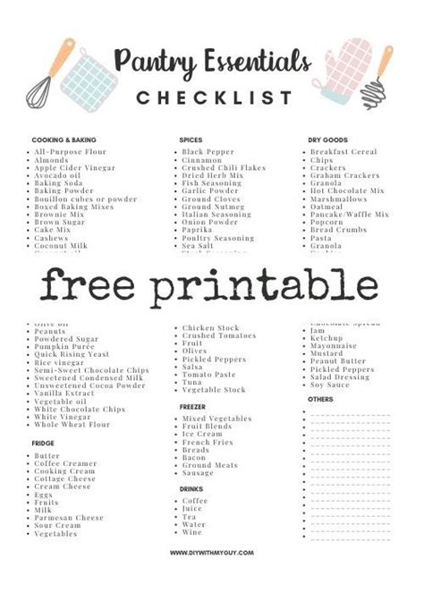 The Ultimate Pantry Staples List FREE Printable In 2024 Pantry