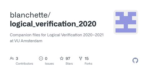 github blanchette logical verification 2020 companion files for logical verification 2020