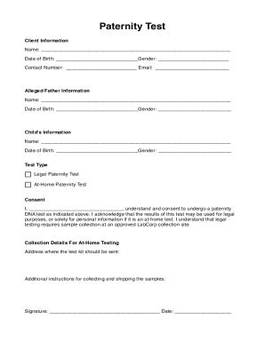 Fillable Online Paternity Notification Affidavit Part 1 Fax Email Print