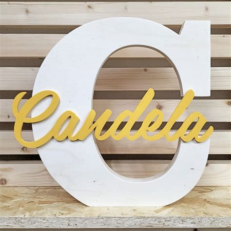 Letra Inicial De Madera Con Nombre Regalos Y Detalles Cortaydecora