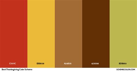 Best Thanksgiving Color Scheme Palettes SchemeColor