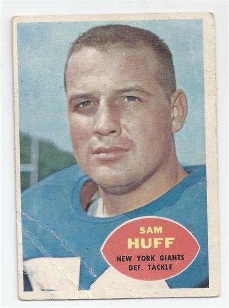 1960 Sam Huff Football Card NFL Hall Of Famer NewYorkGiants Giants