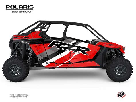 Kit Déco SSV Epik Polaris RZR PRO XP 4 portes Rouge Kutvek