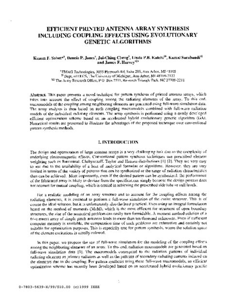 pdf synthesis of thinned planar concentric circular antenna array using evolutionary